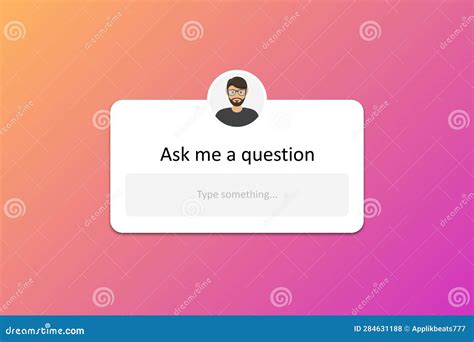Ask Me A Question Interface Frame In A Flat Design Stock Vector