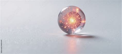Extremely Close Up Glowing Quantum Particle Representing Encrypted