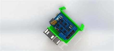 Download Free Stl File Arduino Ramps 1 4 With 60mm Fan Mount 60 Degree Offset V Mount • 3d