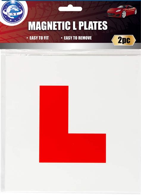 2 X Fully Magnetic L Plates Secure Quick Easy To Fix Learner Sign