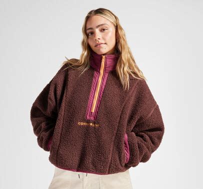 Sherpa Half Zip Top Womens