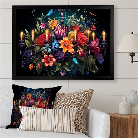 Designart Beauty Of Mixed Floral Bouquet Floral Framed Wall Art Decor