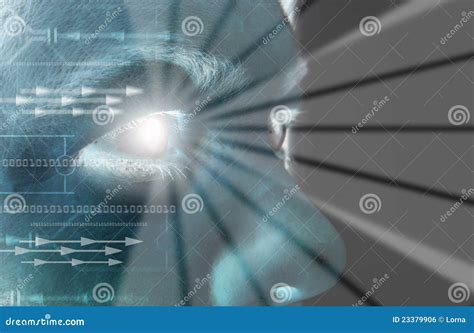Biometric Iris Eye Or Face Scanning Recognition System For Data