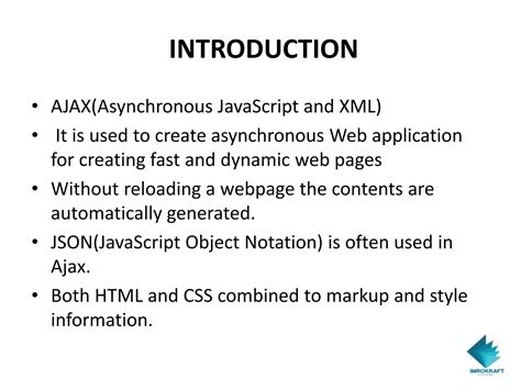 Understanding Javascript Ajax Imrokraft Ppt