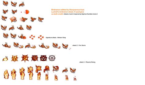 Birdramon Sprite Sheet By Maxtyrannus On Deviantart
