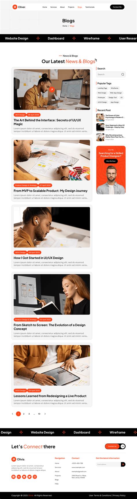 Personal Portfolio Website Uiux Design Figma Web Ui Behance