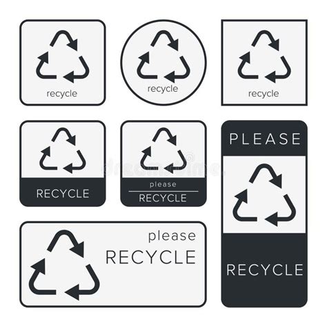 Recycling Symbol Packaging Symbol Sign And Label Indicating That The