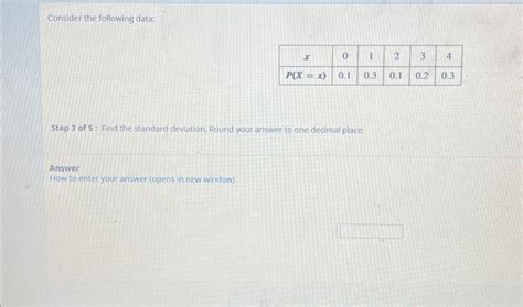 Solved Consider The Following Data Step Of Find The Chegg