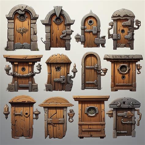 wooden game assets premium ai generated image