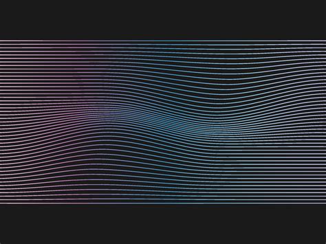 Abstract Wave Lines Pattern Dynamic Colorful Light Flowing Isolated On Black Background Vector