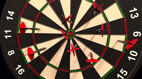 Dart Hits Bullseye Of The Target 49982823 Stock Video At Vecteezy