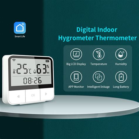 kkmoon smart temperature humidity sensor with app control wifi alexa