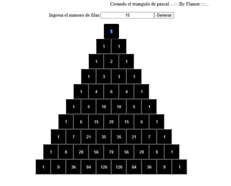 El Blog De Flamer Crear El Triangulo De Pascal En Python Y Javascript