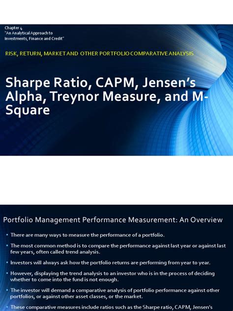 Sharpe Treynor And Jensen Measures Pdf Capital Asset Pricing Model