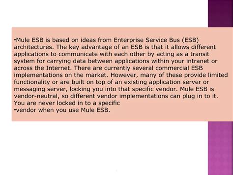 Architecture Of Mule Ppt