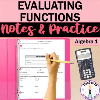 Evaluating Functions Guided Notes And Worksheet By Light Bulb Moments In Math