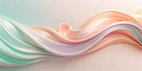 Abstract Pastel Swirls Elegant Flowing And Dreamlike Design Generative Ai Stock Illustration