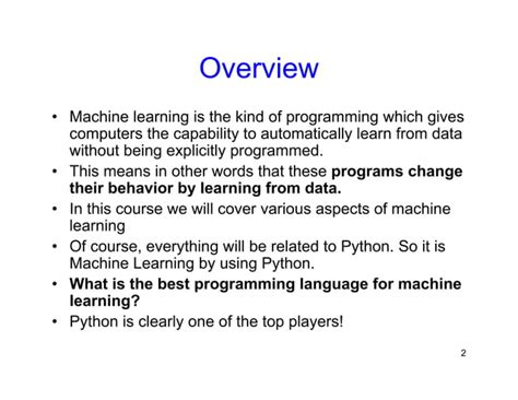 Machine Learning By Using Python Lesson One Part 2 By Professor Lili Saghafi Ppt