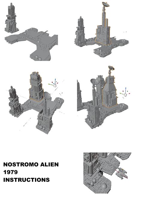 👽 Alien 1979 Nostromo Spaceship Cargo Model Kit・ 3d File For 3d
