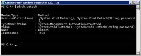 Detach And Attach Analysis Service Database Using Windows Powershell