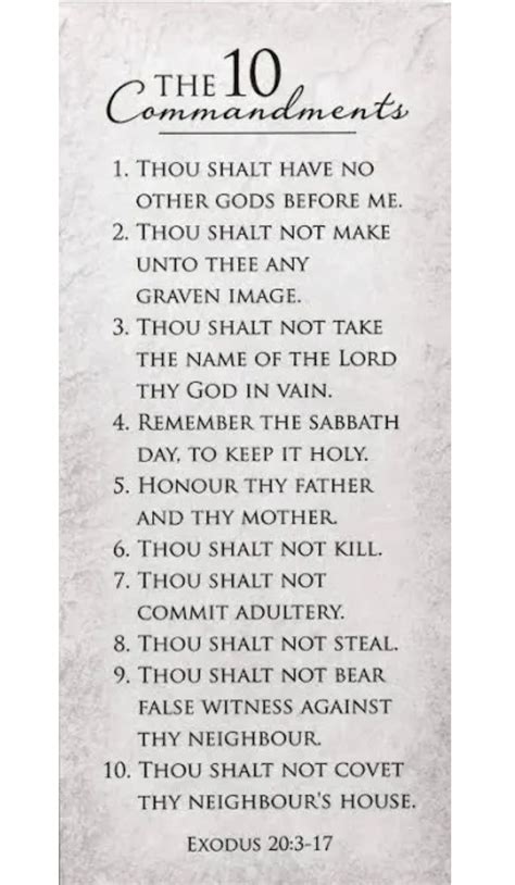 The Ten Commandments On Parchment Paper
