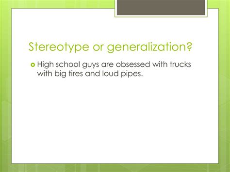 Ppt Stereotype Vs Generalization Powerpoint Presentation Free