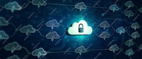 Premium Photo Cloud Computing Technology Internet Storage Network With Technology Background