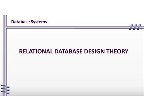 5relational Db Design Database Systems Relational Database Design