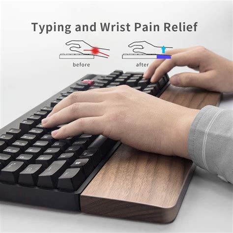 Walnut Wood Keyboard Wrist Rest Palm Rest For Mechanical Keyboard Shopee Philippines
