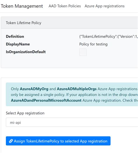 Azure Ad Access Token Lifetime Policy Management In Aspnet Core Software Engineering