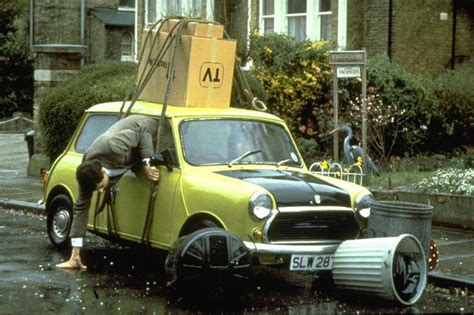 Photos Of Mr Bean With His Iconic Minis In The 1990s ~ Vintage Everyday