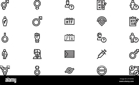 Gender Identity Icons High Quality Vector Icons Collection With
