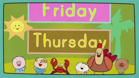 Days Of The Week Song The Singing Walrus Youtube
