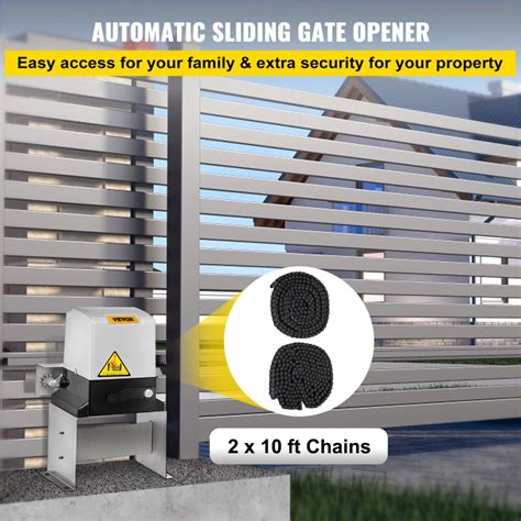 Vevor Sliding Gate Opener Ac1400 3100lbs With 2 Remote Controls Gate