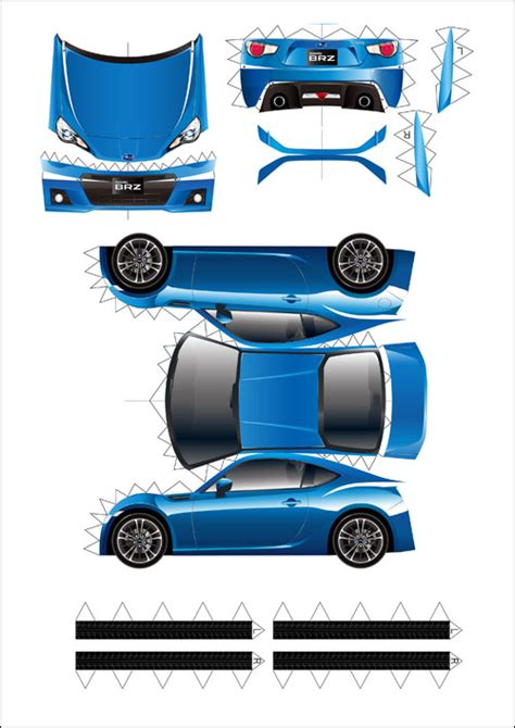 Распечатать шаблон машины для вырезания и склеивания - auto-instructors ...