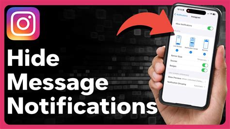 How To Hide Message Notifications On Instagram Youtube