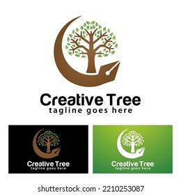 Creative Tree Logo Design Template Stock Vector Royalty Free Shutterstock