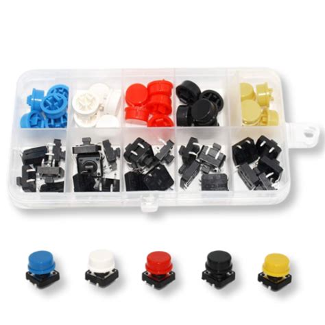 Mikrobot Zestaw 25 Przycisków Do Arduino Tact Switch 12x12x73mm