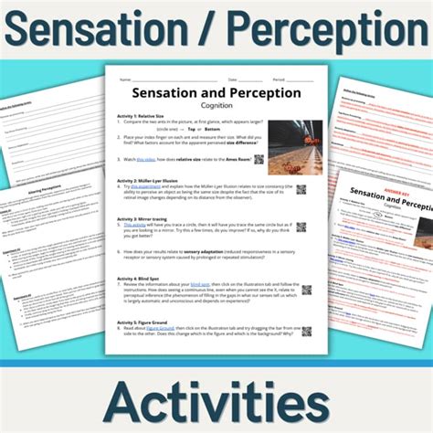 Sensation And Perception Activities Psychology Visual Illusions