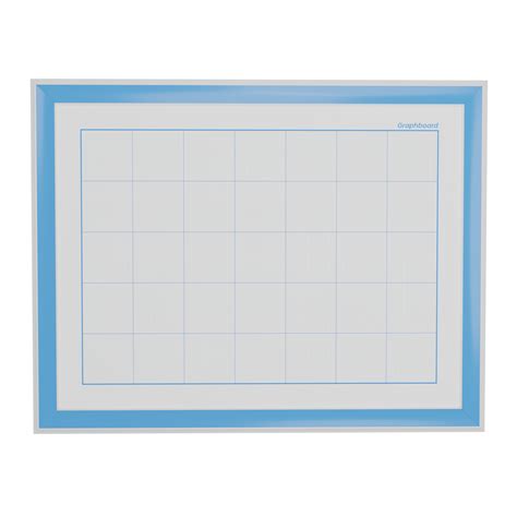 กระดานกราฟเอนกประสงค์ ขนาด 30cm 40cm มีเส้นตารางกราฟ 3 ระดับ กรอบสีฟ้า