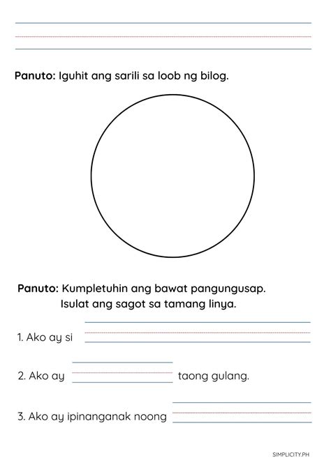 Tagalog Worksheets For Kindergarten And Preschool Home School