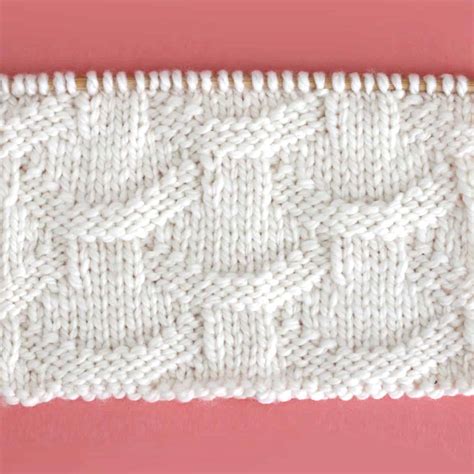 Basket Loop Stitch Knitting Pattern For Beginners Studio Knit