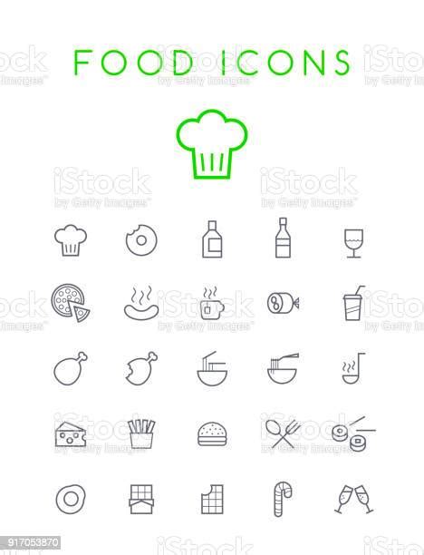 품질 절연 범용 표준 최소한의 간단한 검은 얇은 선 음식과 음료 아이콘 흰색 배경 세트 아이콘에 대한 스톡 벡터 아트 및 기타 이미지 아이콘 감자 요리 개체 그룹