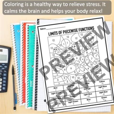 Limits Of Piecewise Functions Color By Number Activity By Newtons