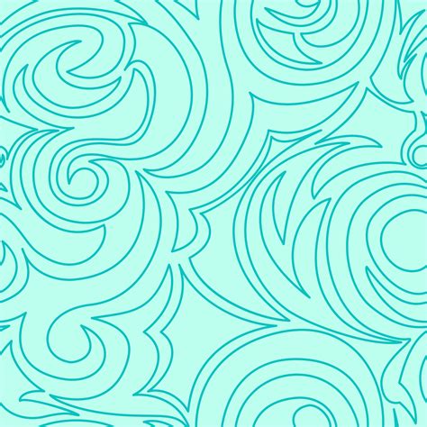 Seamless Turquoise Texture Of Spirals And Curls In A Linear Style 2242879 Vector Art At Vecteezy
