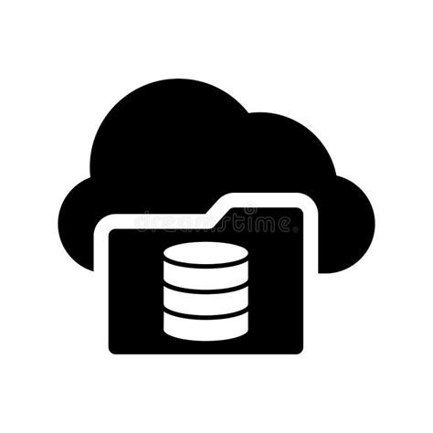 File Storage Cloud Database Outline Icon Line Art Vector Stock Vector Illustration Of