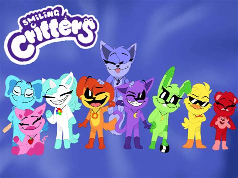 Download Colorful Animated Critters Group Smiling Wallpaper