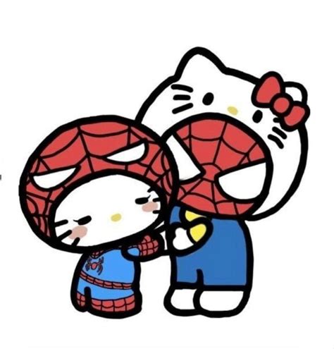 Spider Man Kissing Hello Kitty