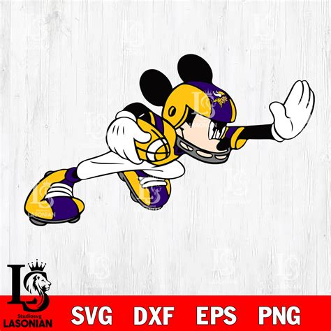 Disney Mickey Mouse Minnesota Vikings Svg Nfl Svgepsdxfpng File