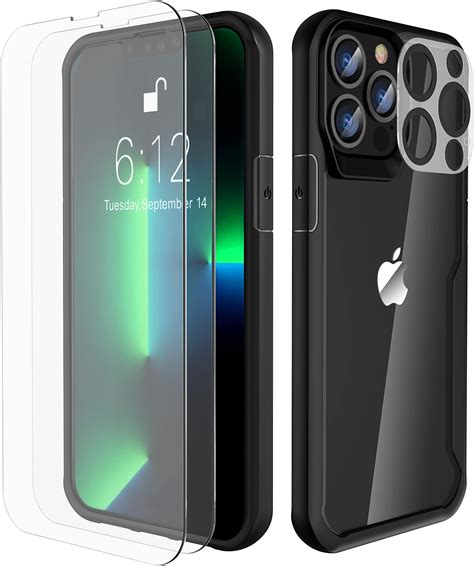 Oretech Pour Coque Iphone 14 Avec 2 Verre Trempé Protection écran Et 1 Caméra Protecteur Souple
